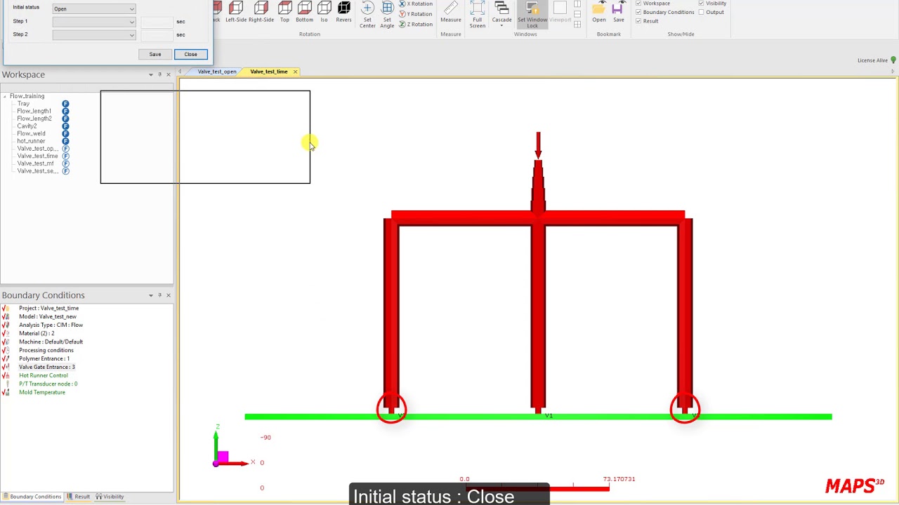 [MAPS-3D] Filling analysis - Valve gate - YouTube