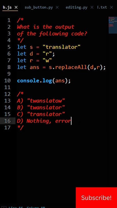 JavaScript Test 58 - YouTube