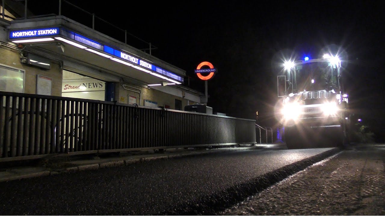 Road planing and asphalt surfacing, Northolt, London, Sept 2020 (Tarmac ...
