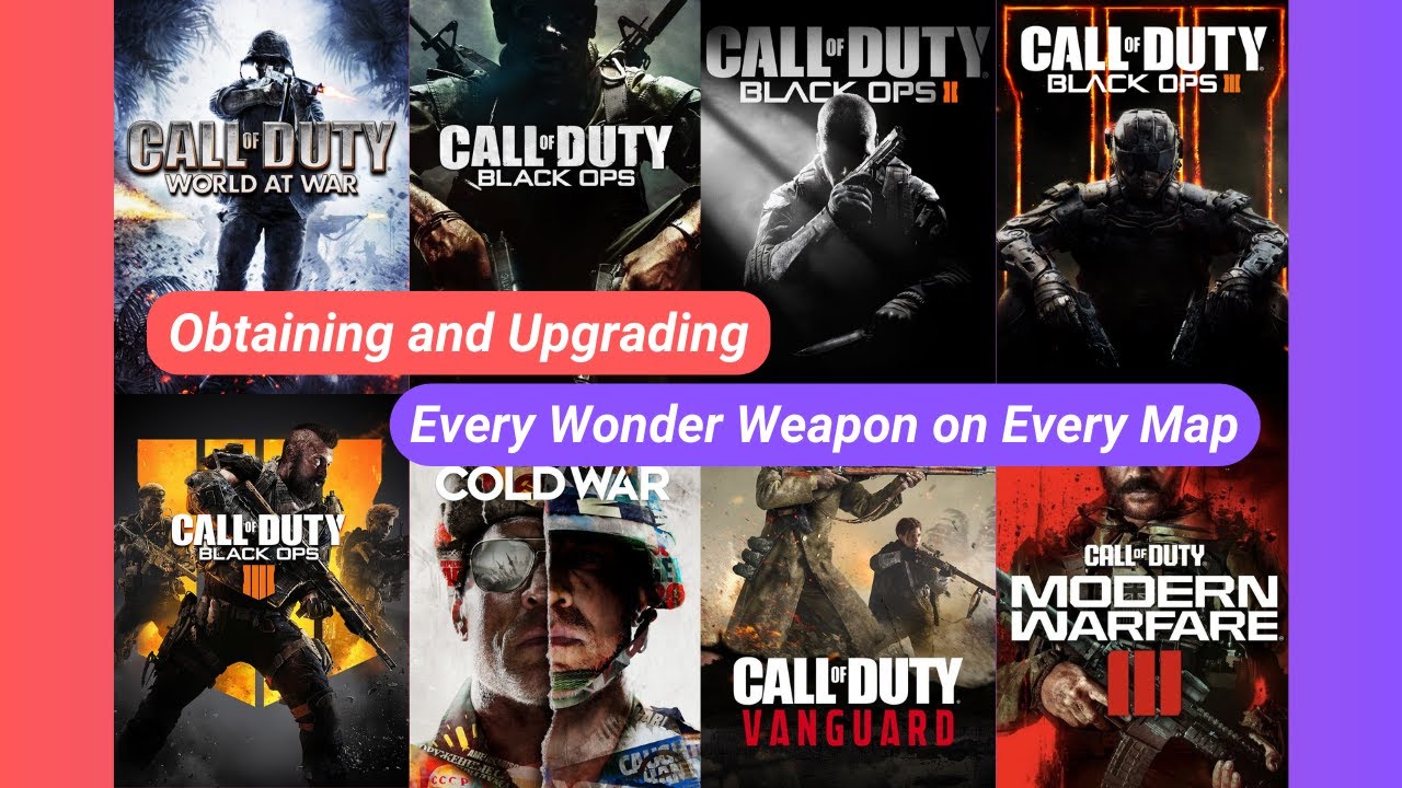 Call of Duty Zombies - Using and Upgrading EVERY Wonder Weapon on Each Map (Treyarch) - YouTube