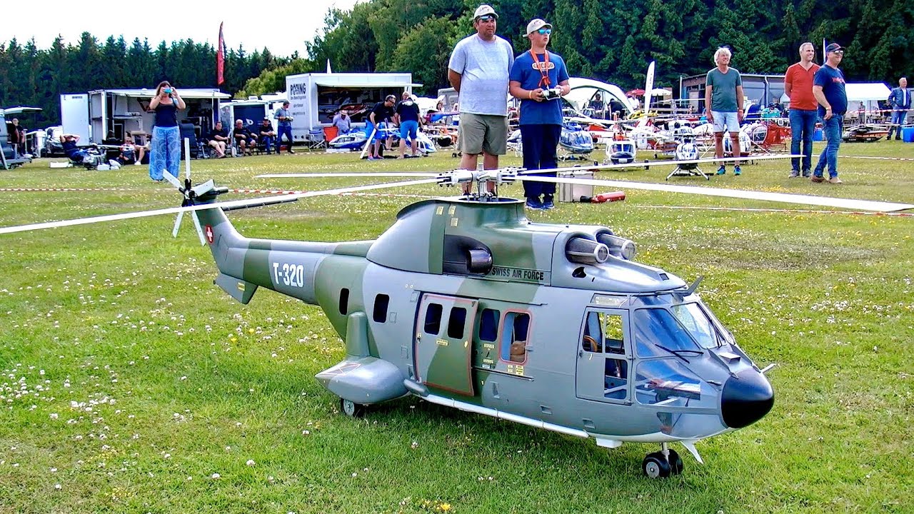 HUGE RC MODEL AS-332 SUPER-PUMA / RC SCALE TURBINE MODEL HELICOPTER ...
