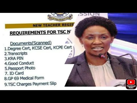 2022 TSC NUMBER APPLICATION REQUIREMENTS|| TEACHER REGISTRATION - YouTube