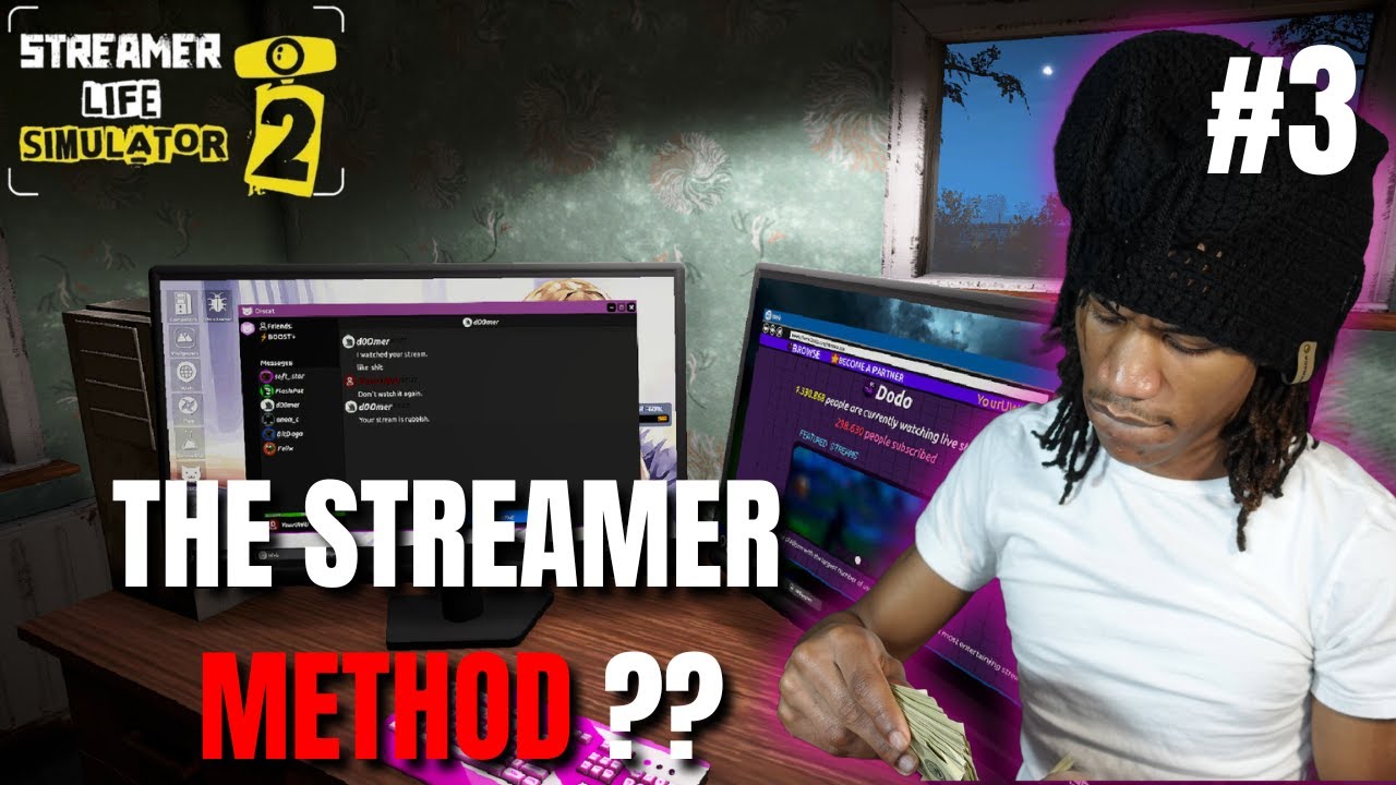 How To Become A RICH STREAMER 101 (Streamer Life Sim 2) #3 - YouTube