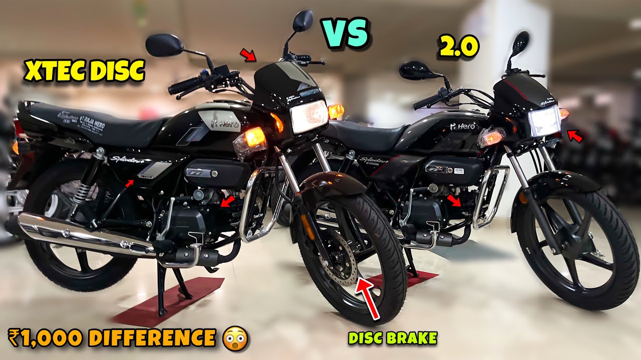2025 Hero Splendor+ Xtec Disc Brake Vs Splendor+ 2.0 New Model ...