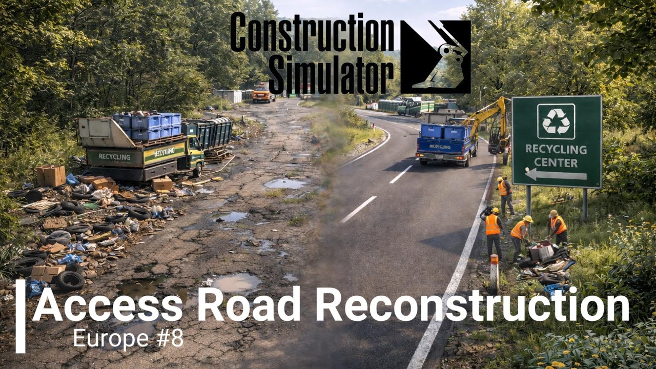 Access Road Reconstruction - Europe #8 | Construction Simulator - YouTube