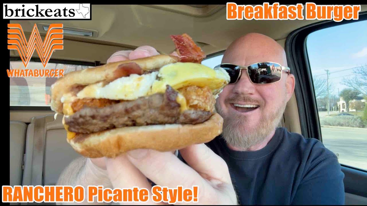 🌶️🔥 Whataburger Breakfast Burger Ranchero Picante Style 🍳 | Jalapeños ...