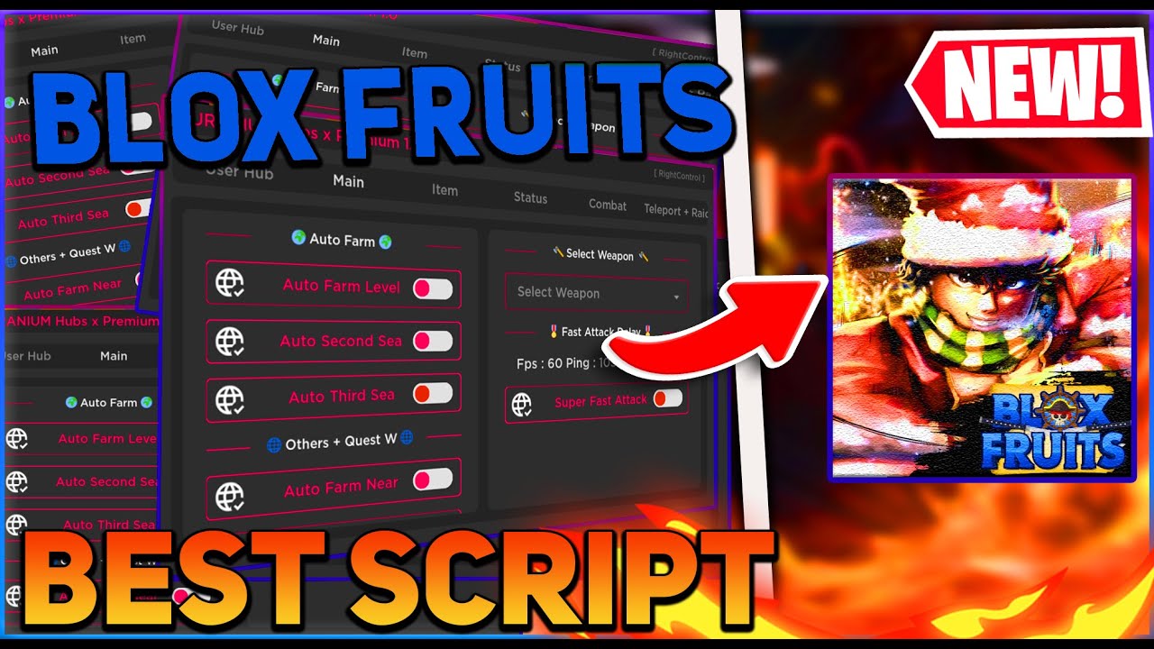 Blox Fruits Script / Hack | Auto Farm + Fruit Rain | Fast Mastery Farm ...