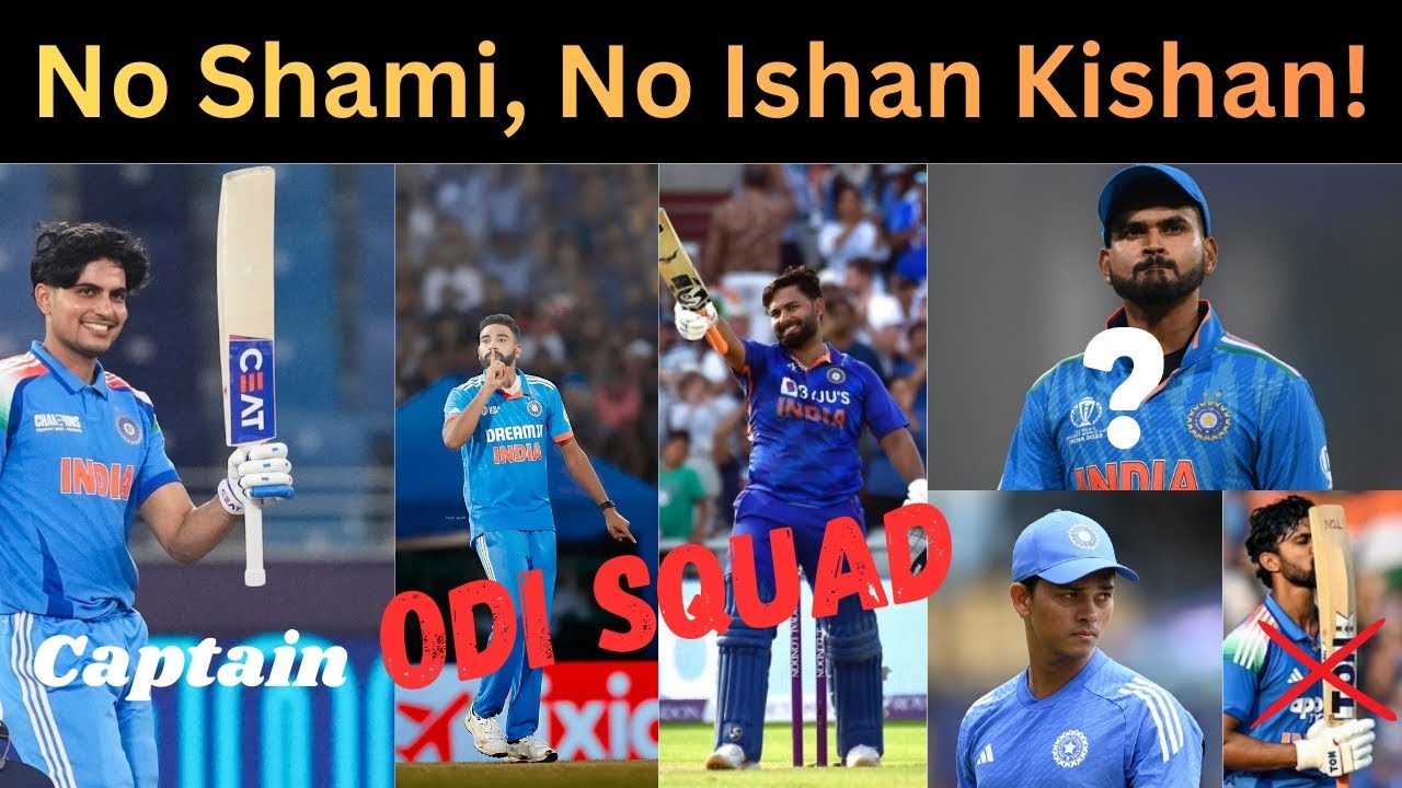 India "ODI Squad" against New Zealand| Gill Captain| iyer VC | Siraj ...