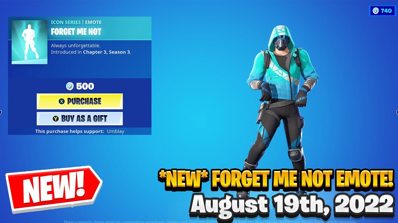*NEW* Forget Me Not Emote! | Fortnite - Item Shop [August 19th, 2022 ...