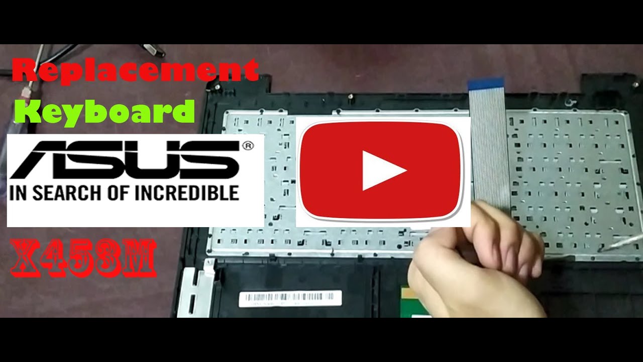 CARA GANTI KEYBOARD ASUS X453M - YouTube