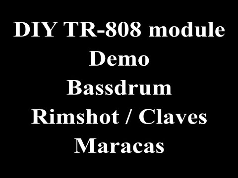 DIY TR-808 module demo - Rimshot Claves Maracas Bassdrum / Kraftwerk ...