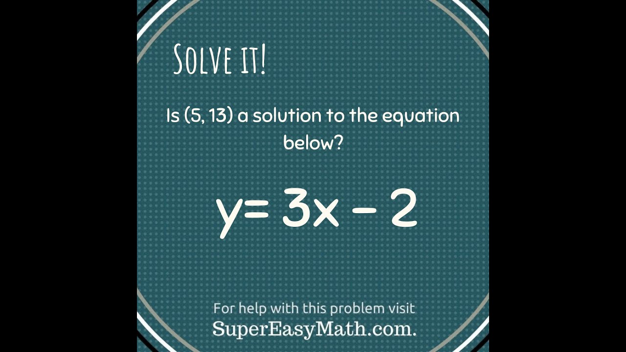 MPOTD - Solution to an Equation - YouTube