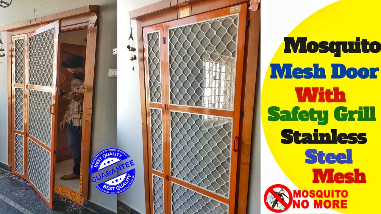 Mosquito Mesh Door With Safety Grill, Premium Quality 📞 7676696786 ...