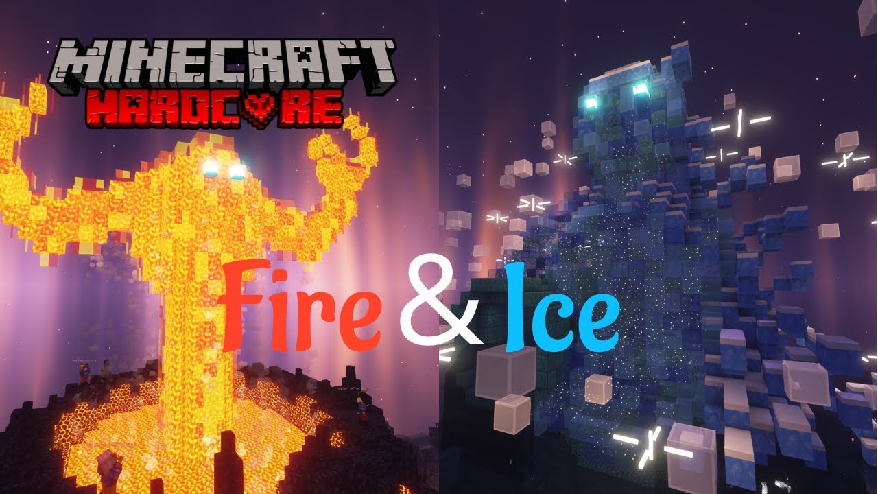 Hardcore Minecraft End mega build: Fire & Ice - YouTube