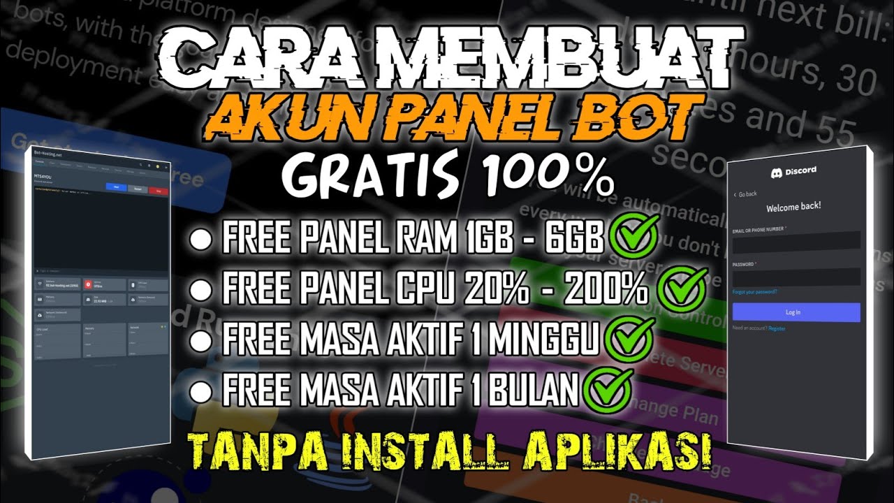 CARA MEMBUAT AKUN PANEL BOT GRATIS 100% 😱😱 - YouTube