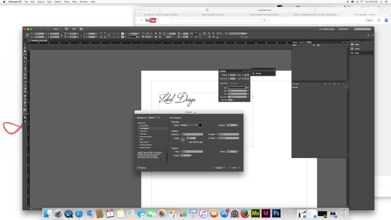 indesign font effects - YouTube