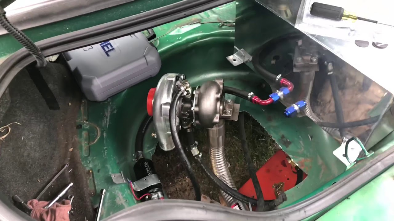 Moved the turbo to the trunk - YouTube