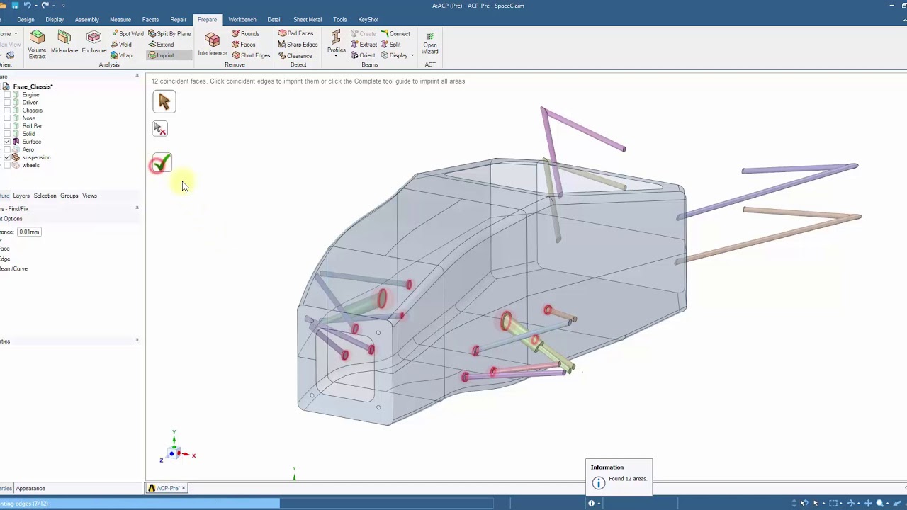 Geometry Preparation of FSAE Composite & Monocoque Chassis in ANSYS ...