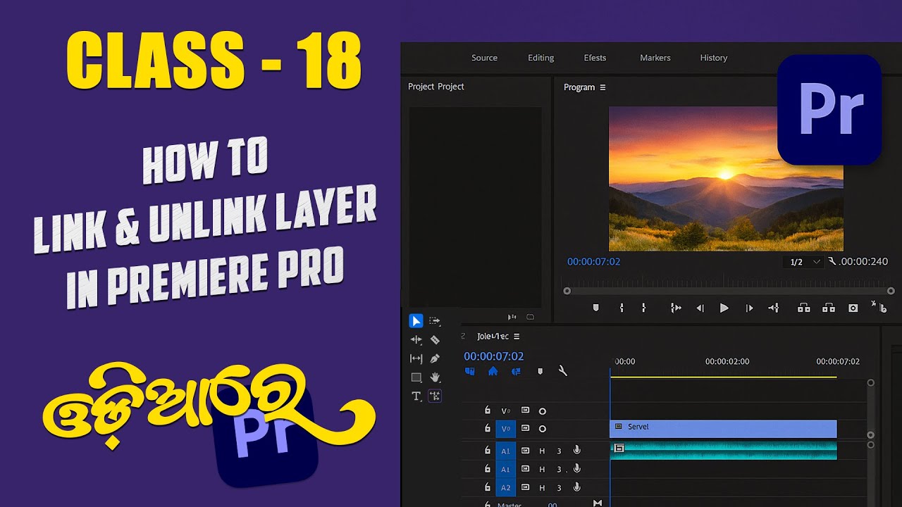 How to link and Unlink layer In Premiere Pro - Class 18 - YouTube