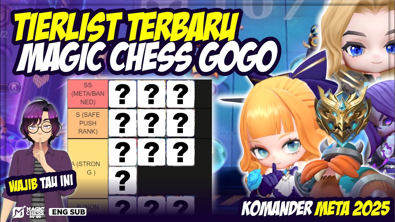 UPDATE TIERLIST COMANDER MAGIC CHESS : GO GO 🔥 RAHASIA PUSH MITIK honor ...