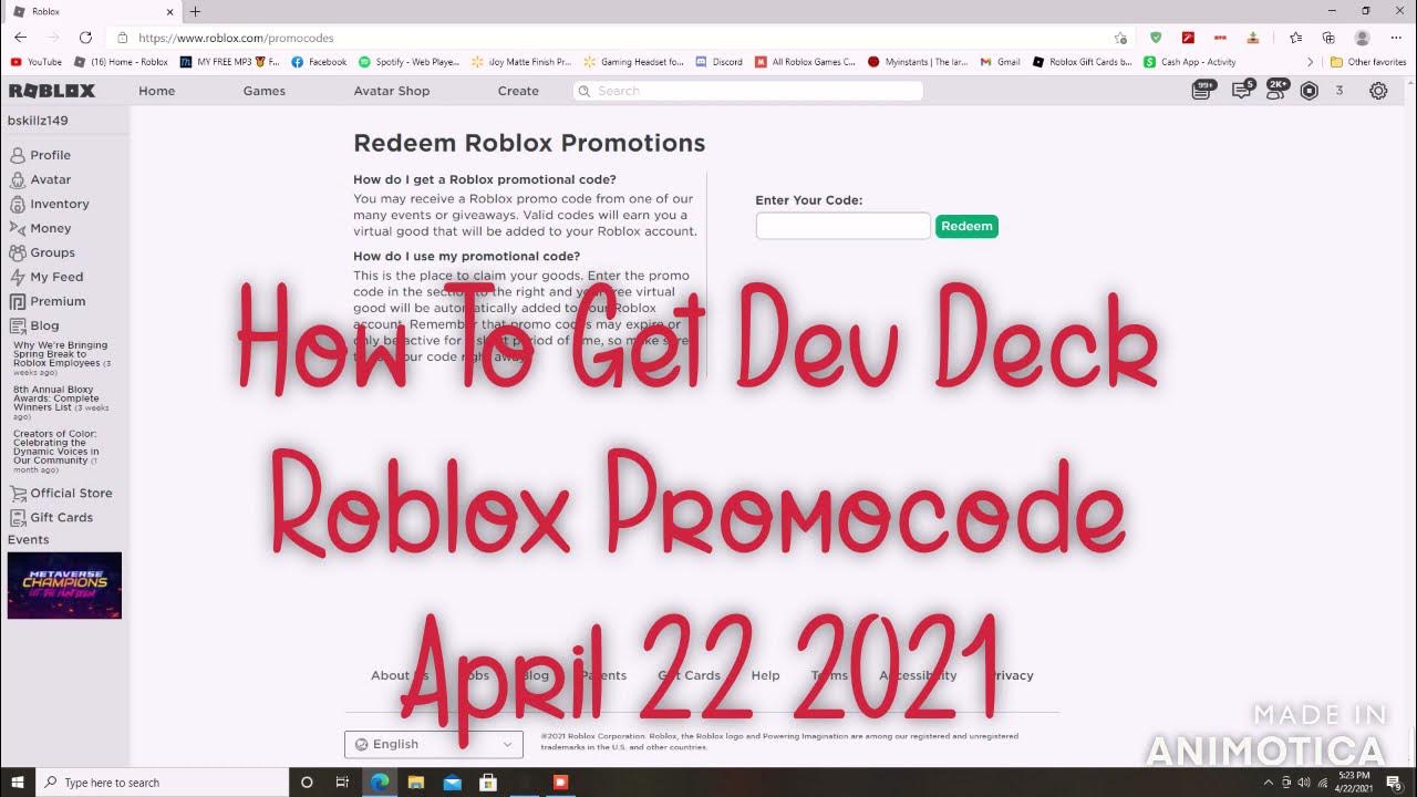 [PROMO CODE] How To Get The Dev Deck *FREE ITEM* On Roblox - YouTube