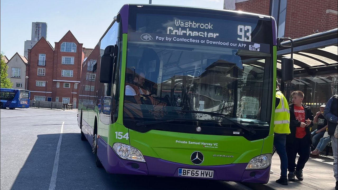 (F1) *Kickdown!* Ipswich Buses Mercedes Benz O295 Citaro 154 BF65 HVU ...