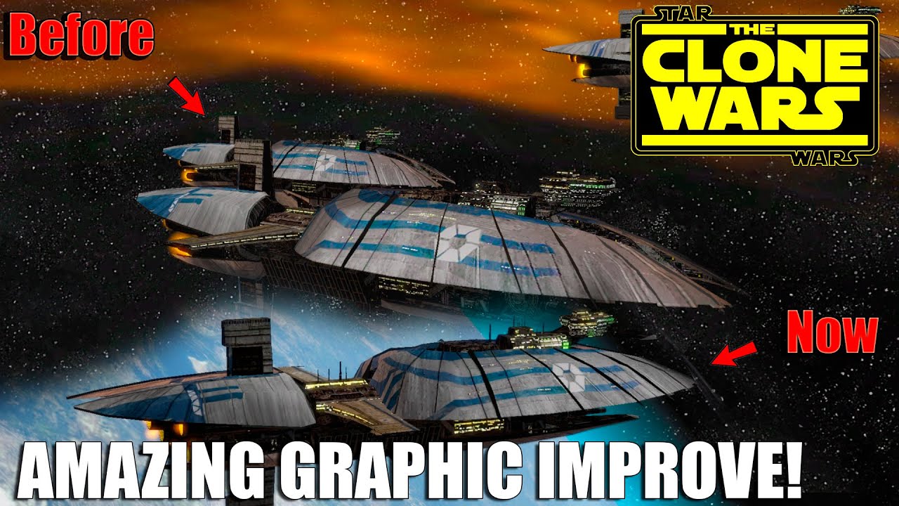 AMAZING Graphic Improves -- Star Wars The Clone Wars Ep1 - YouTube