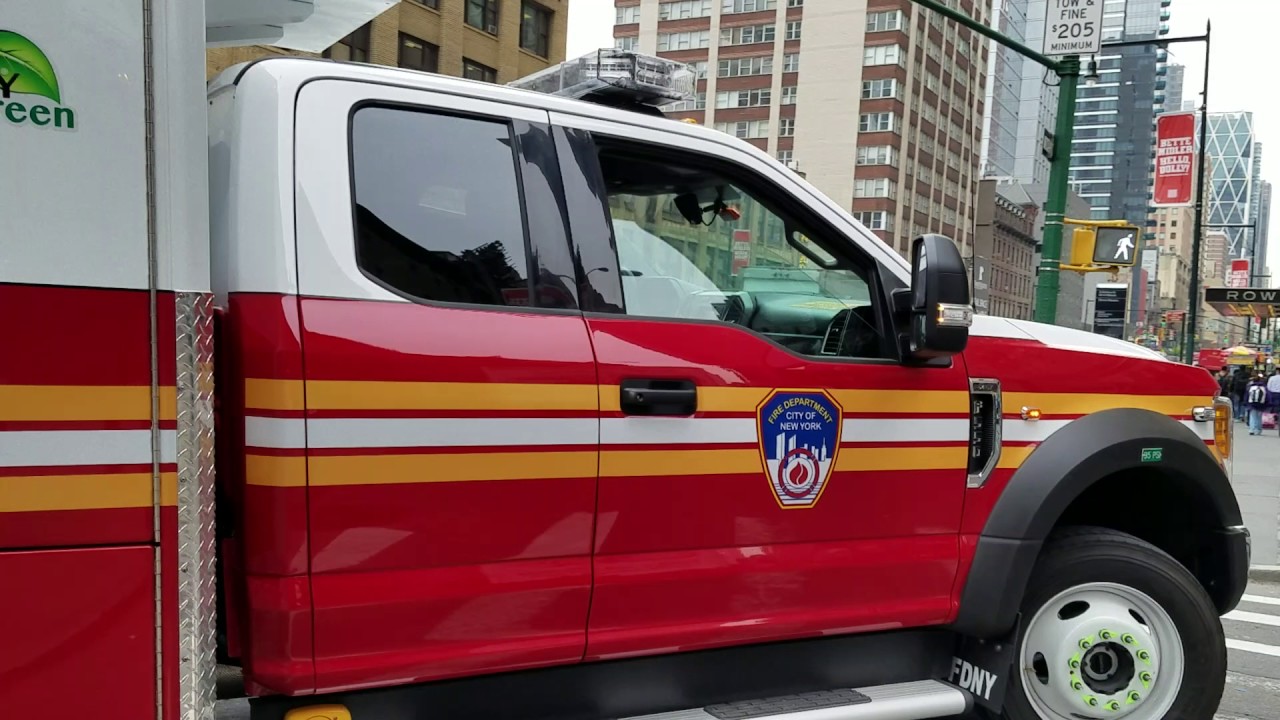 Brand New 2017 F350 Ford FDNY EMS Green Unit Being Delivered In ...