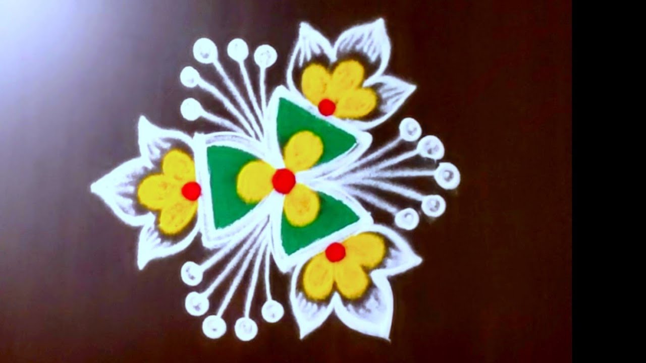 3 kutty kutty kolam designs for beginners ️ little rangoli kolams ♥️ ...