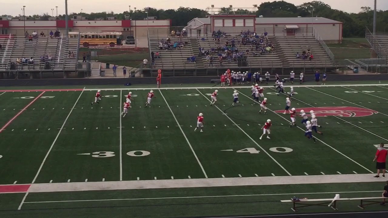 Jadon Porter Lorena Leopards 7A #28 Kickoff return. - YouTube