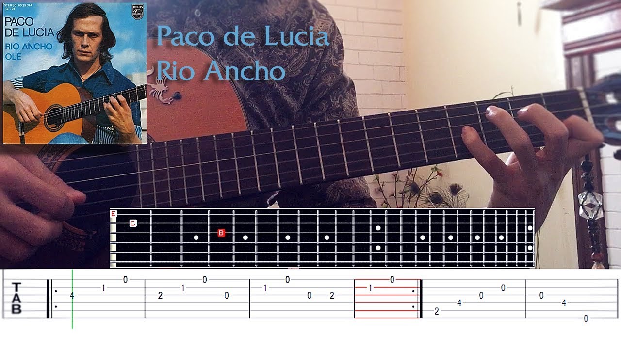 Paco de Lucia - Rio Ancho Guitar Intro Lesson Tabs - YouTube