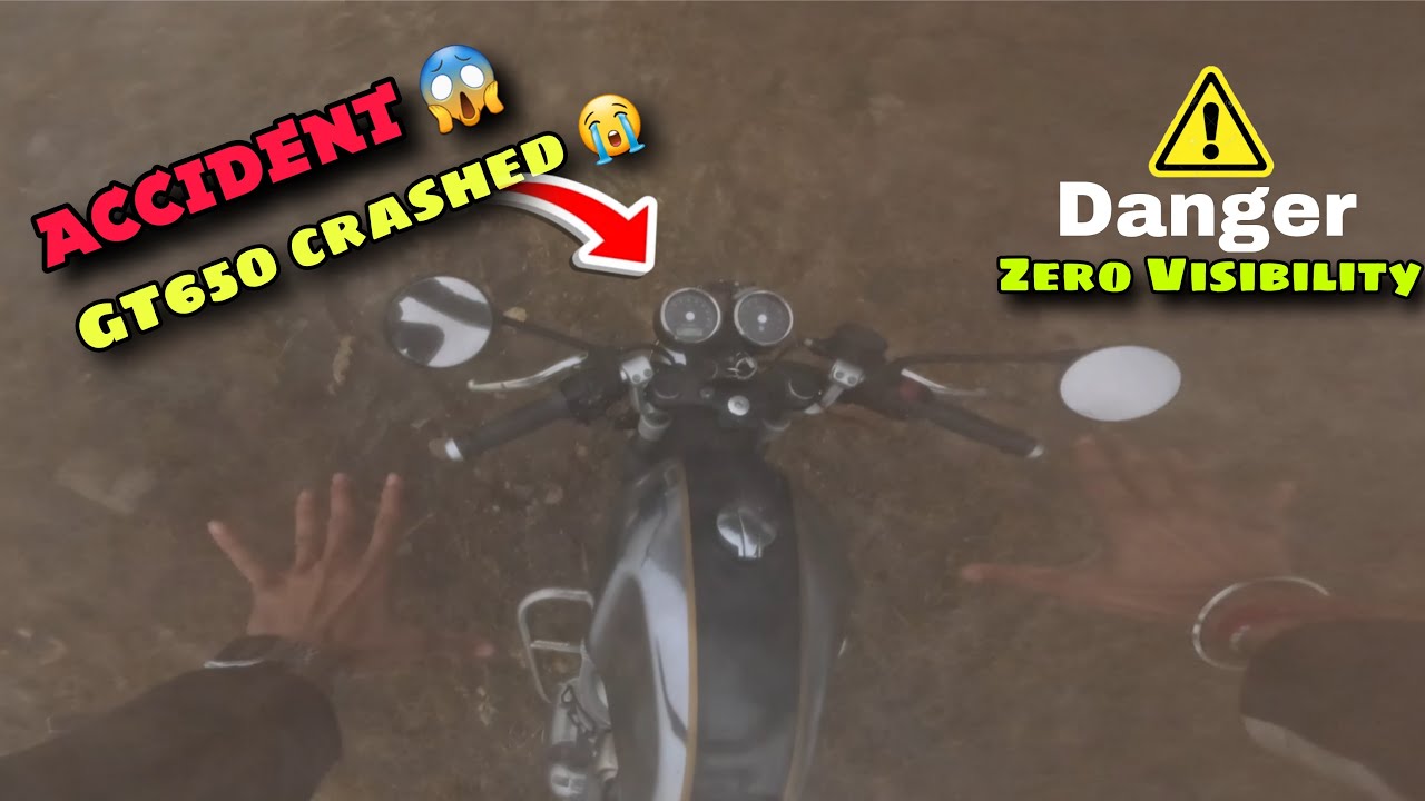 Gt650 Crash😱 Foggy Winter ️! Zero Visibility in Fogg #accidents #gt650 ...