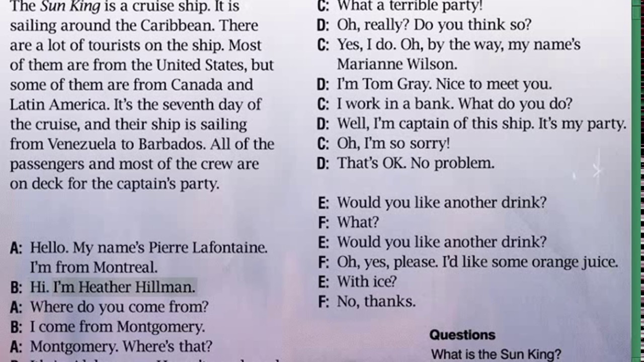 New American Streamline || Connections || Unit 1 - YouTube