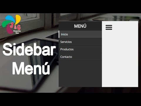 Diseñando un Sidebar Menu con HTML, CSS y JQuery - YouTube
