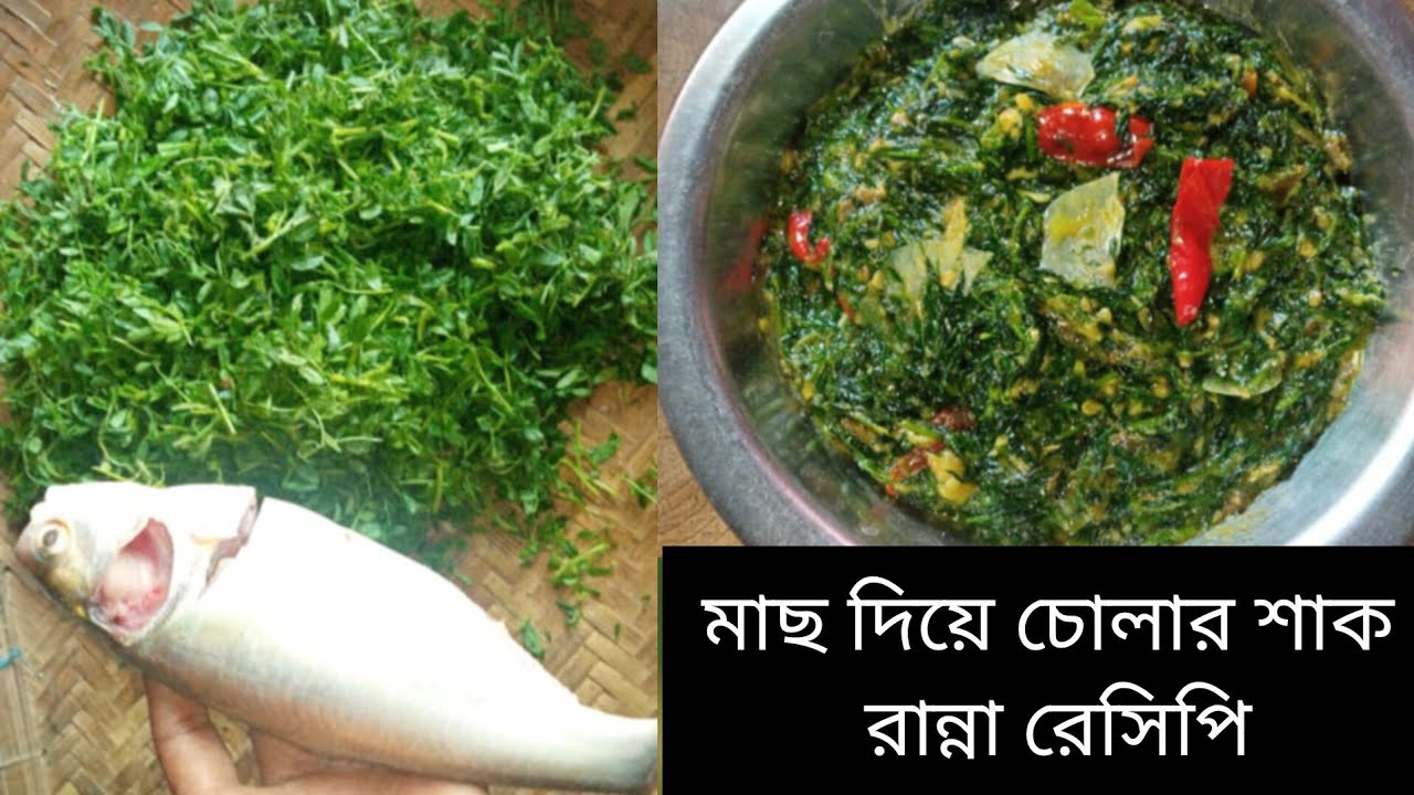 মাছ দিয়ে ছোলা শাকের ঘন্ট রেসিপি |Chola shak ghonto bengali style ...