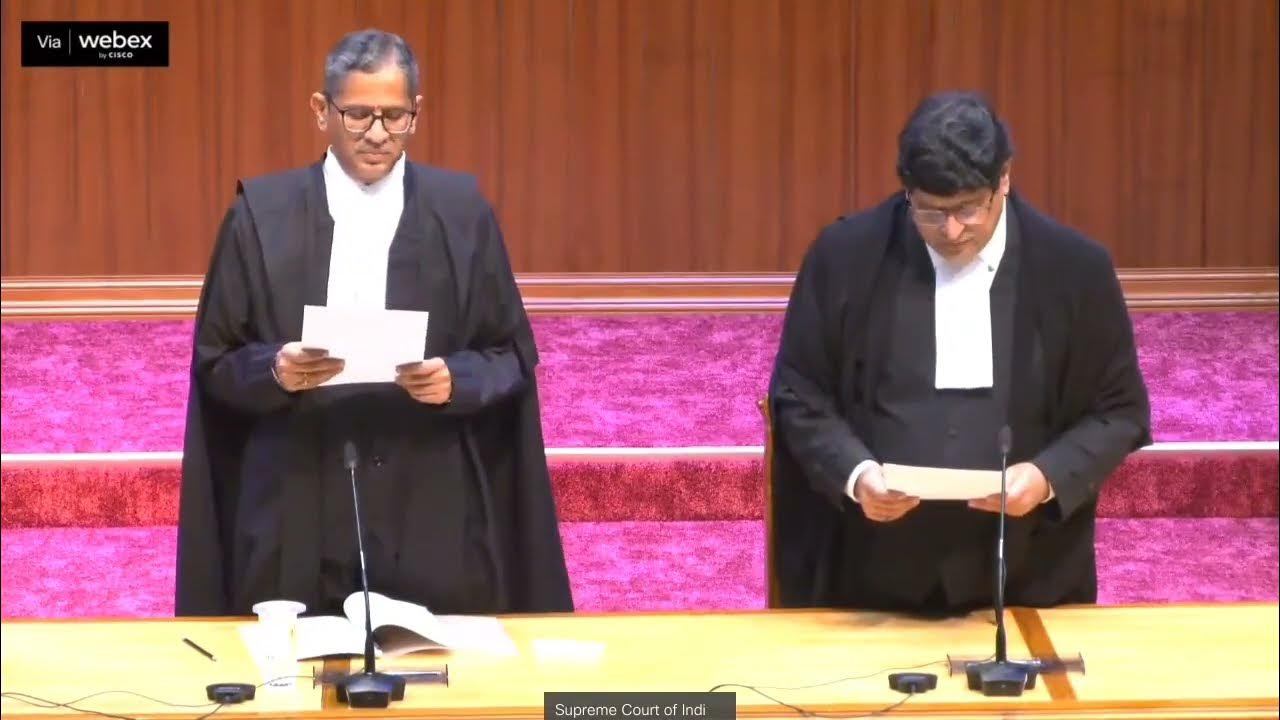Swearing-in-Ceremony of Sudhanshu Dhulia and J.B. Pardiwala as Supreme Court Judge. - YouTube
