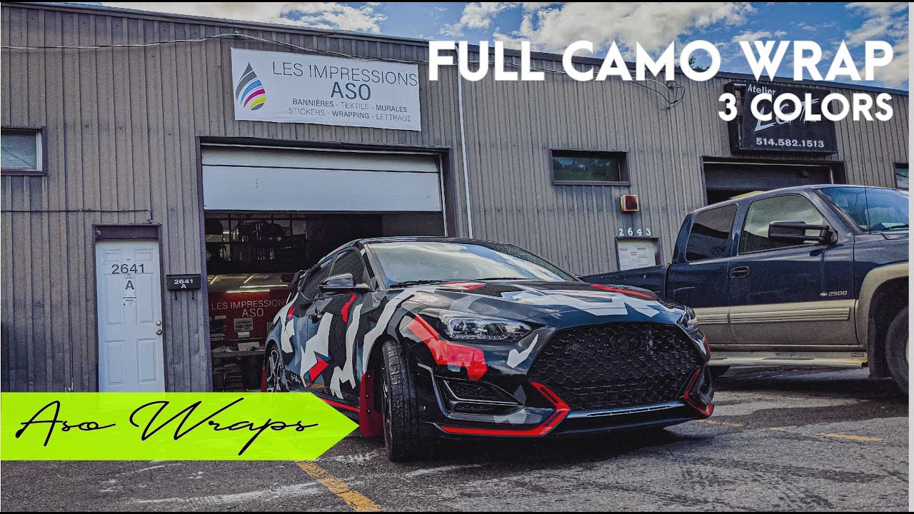 HYUNDAI VELOSTER N WRAP - Camo - YouTube
