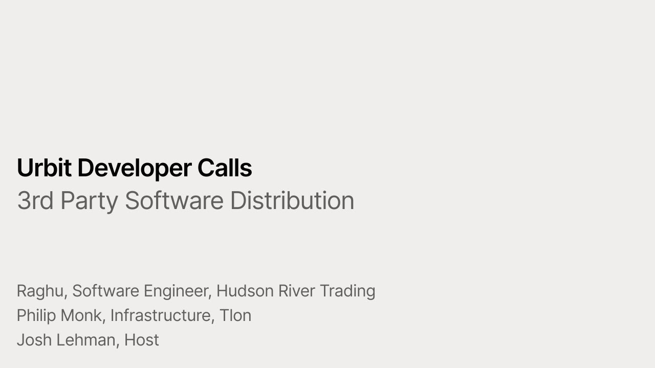 Developer Call: 3rd Party Software Distribution - YouTube