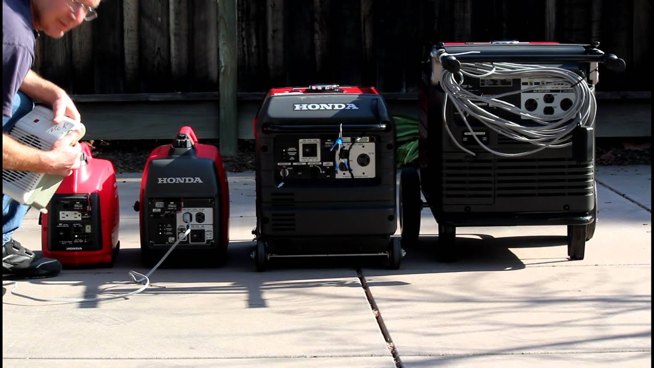 Honda EU1000, EU2000, EU3000 and EU6500 Generators Operating - YouTube