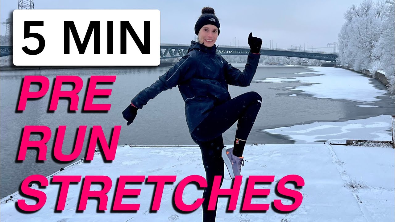 5 MIN Pre-Run Stretches for Winter Running - YouTube
