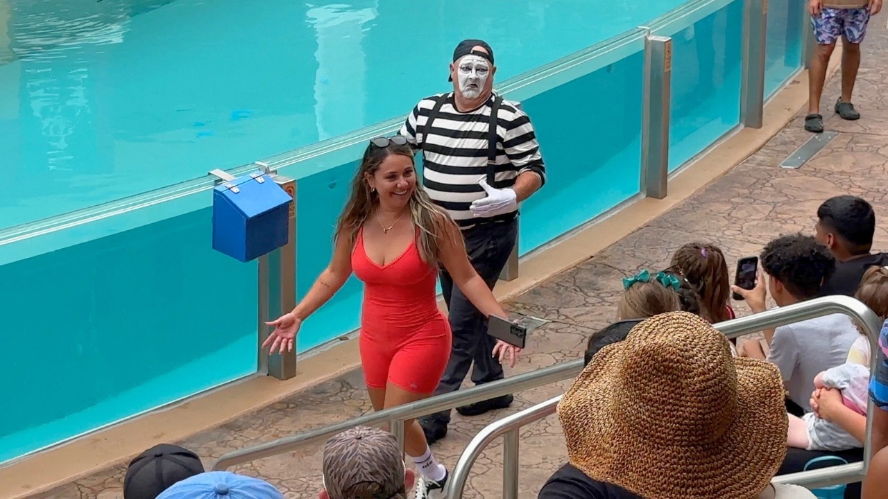 Tom the HILARIOUS SeaWorld Mime (Must-See Comedy Pranks) - YouTube
