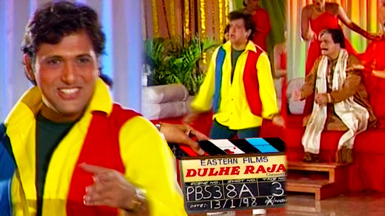 Govinda & Kader Khan Shooting For "Dulhe Raja" (1998) | Flashback Video ...