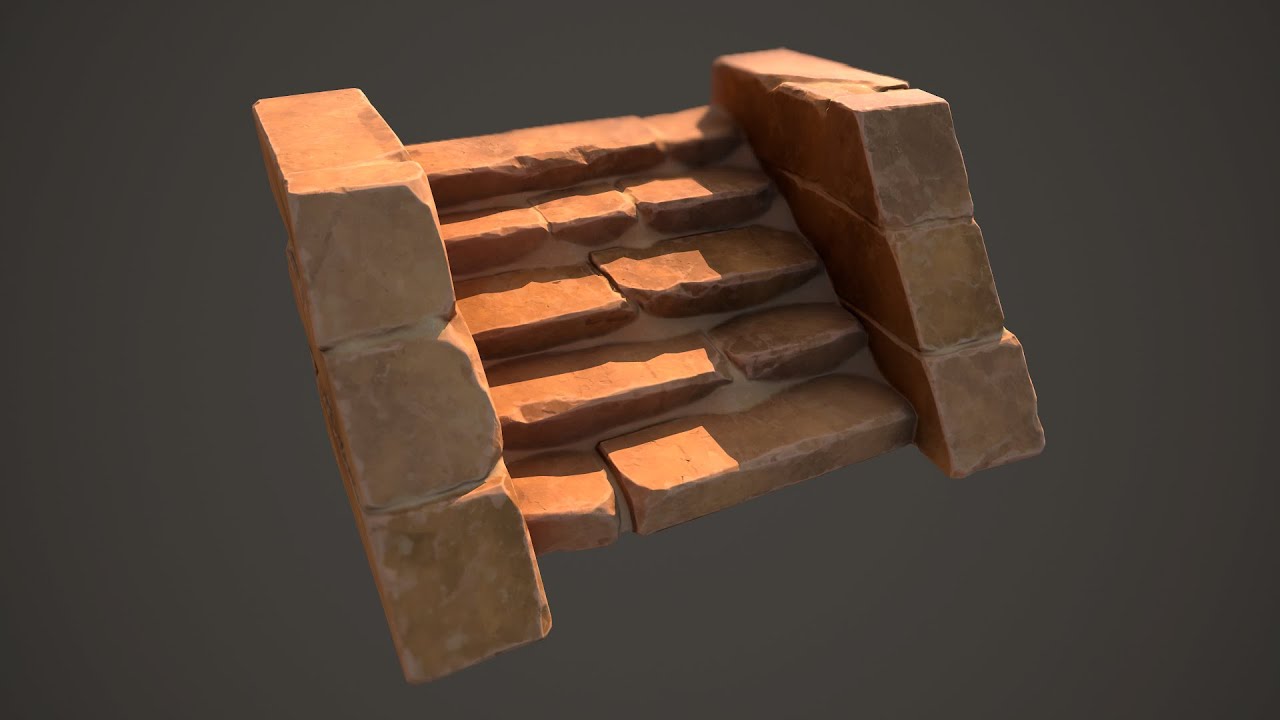 Stylized Sandstone Stairs - Game Ready Model/ Timelapse Modeling ...