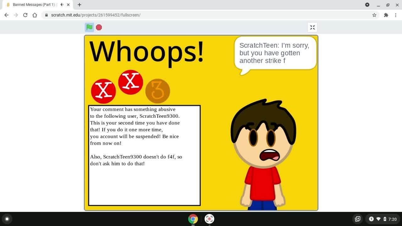 Banned Messages Part 1 ScratchTeen9300 - YouTube