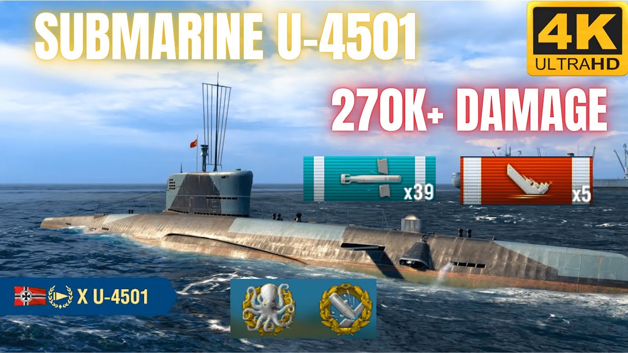 Submarine U-4501: SILENT ASSASION STRIKES 39 Torpedo hits & 5 Ships ...