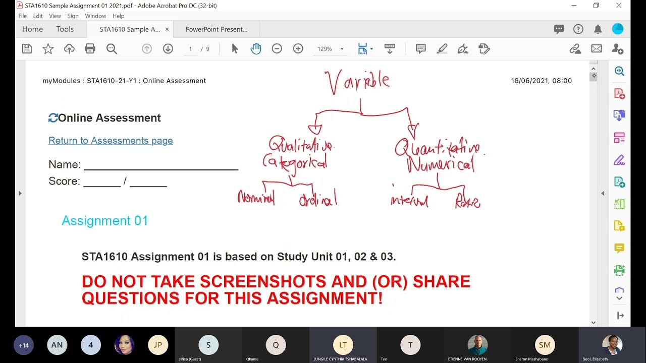 STA1610 2E Revision Tutorials 01 Sept 2021 - YouTube