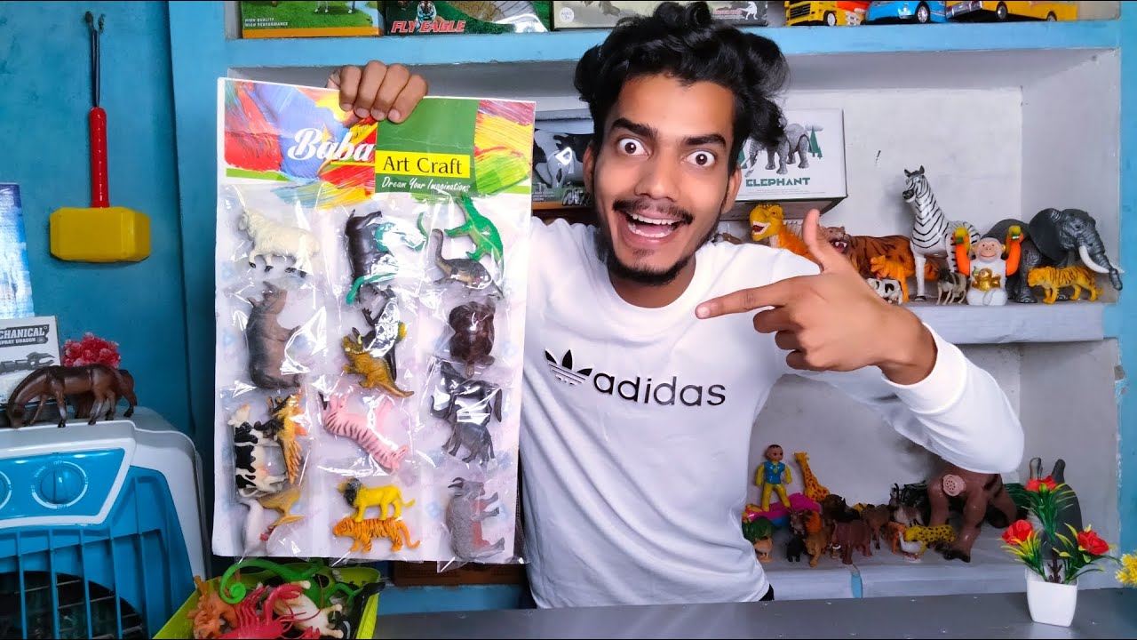 Dinosaurs And Animals Figure Unboxing T-rex, Triceratops, Stegosaurus ...