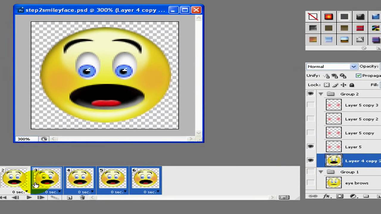 Creating an Animated Smiley in Photoshop - Step:3 Final Step - YouTube