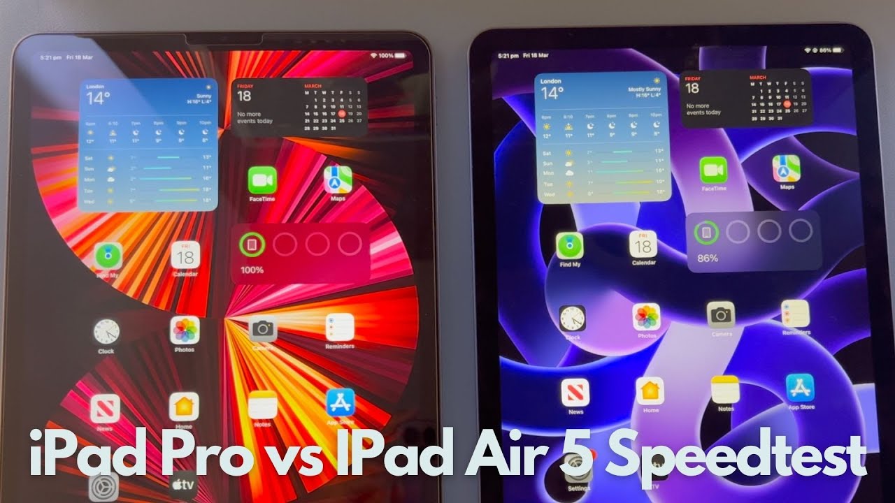 iPad Air 5 vs iPad Pro 11" Speedtest! - YouTube