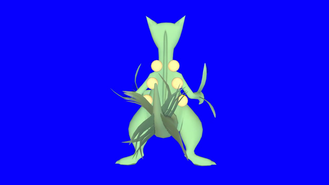 Sceptile animated back chroma - YouTube